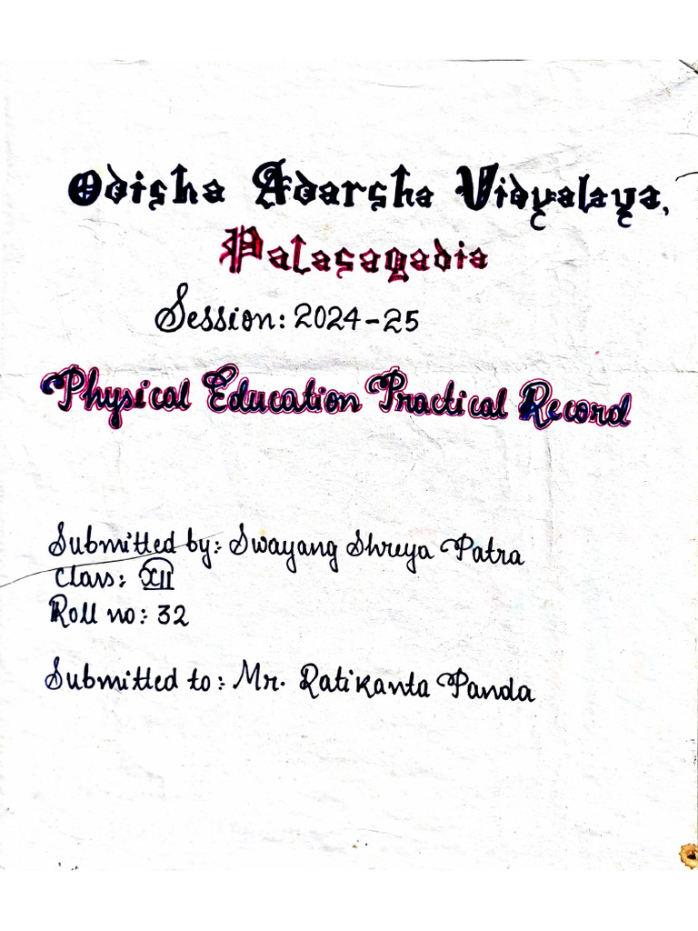 Practical Record PE | PDF