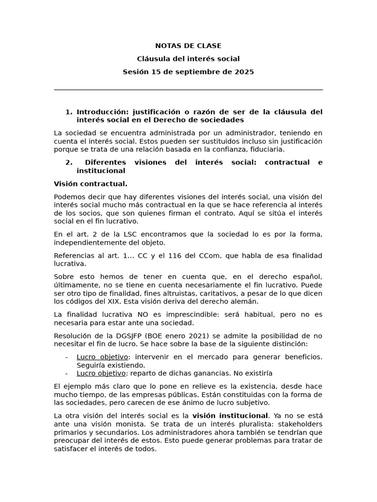 Notas de clase 15.09.2025 | PDF | Sociedad de responsabilidad limitada | Business
