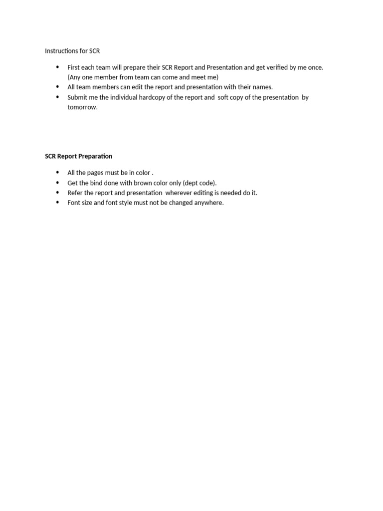 Instructions for SCR | PDF