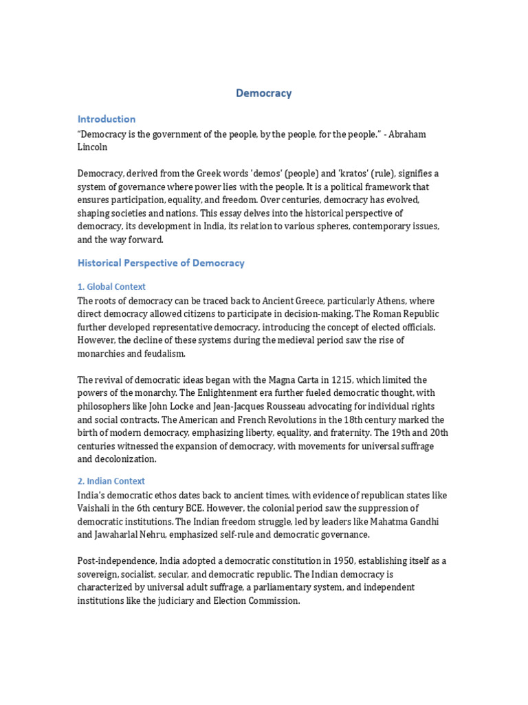 Democracy in India and Beyond | PDF | Democracy | Political Ideologies
