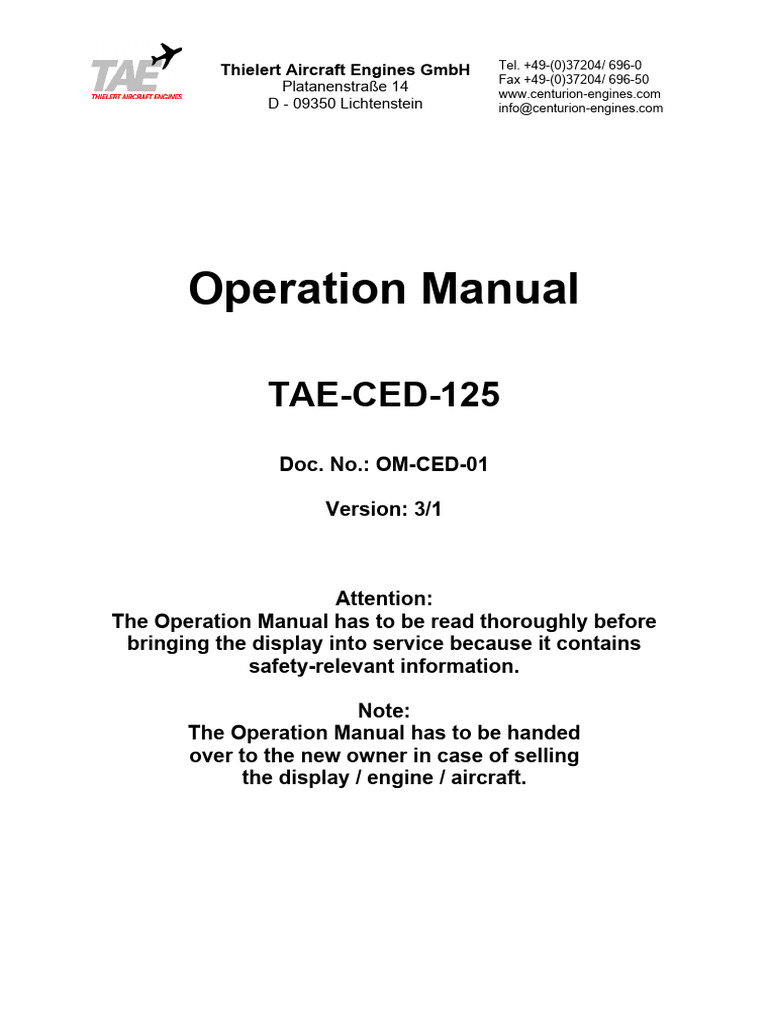 TAE-CED-125 Operation Manual Guide | PDF | Light Emitting Diode | Lighting