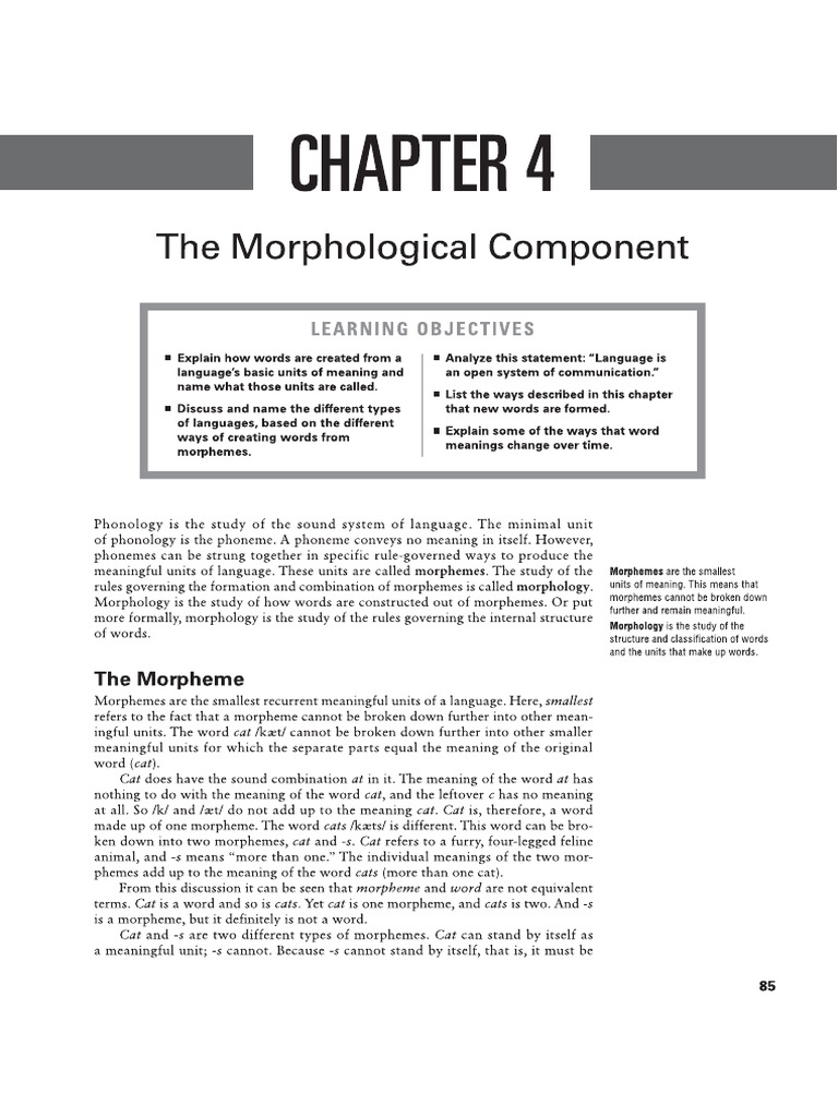 SEQUENCE 1.1- Morpheme and Morpheme Types | PDF