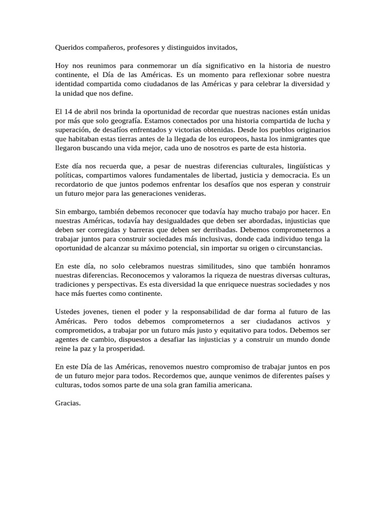 Celebrando el Día de las Américas | PDF