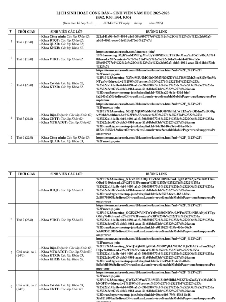 Lịch-SH-CT-62-65-link-gốc 2 | PDF