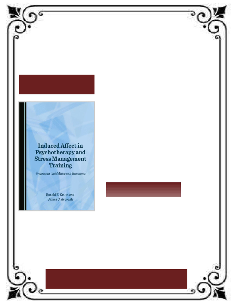 Induced Affect in Psychotherapy and Stress Management Training 1st ...