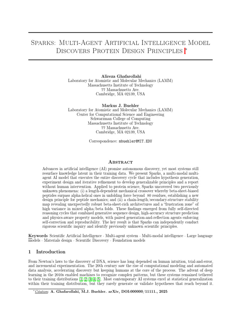 Sparks - Multi-Agent Artificial Intelligence Model | PDF | Artificial ...