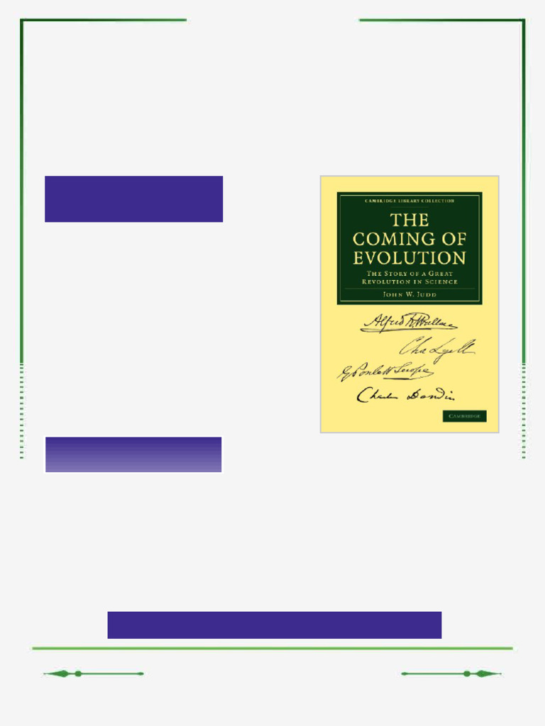 The Coming of Evolution The Story of a Great Revolution in Science 1st ...