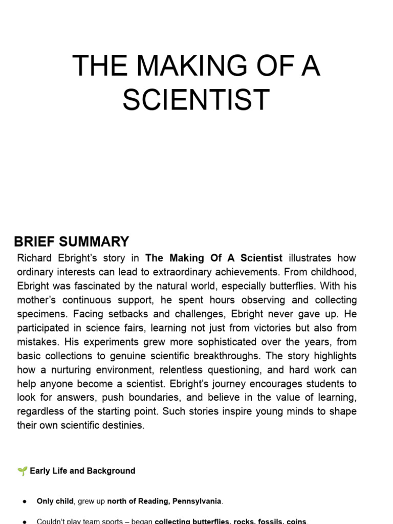 Richard Ebright: Journey to Science | PDF | Science | Butterfly