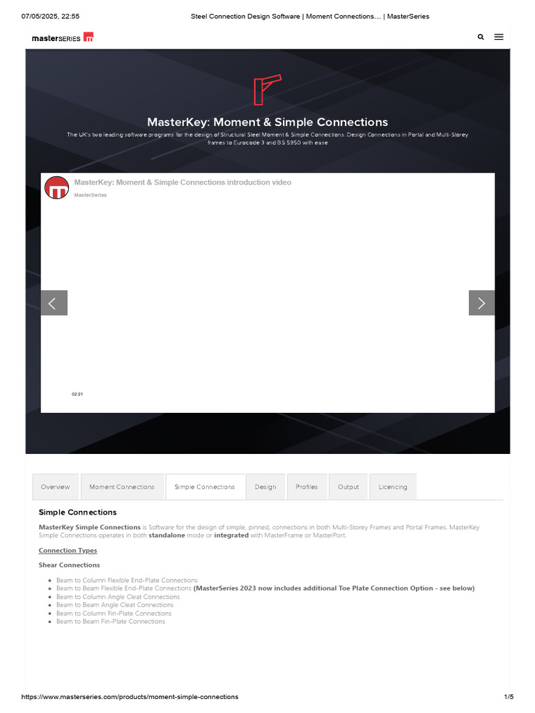 Steel Connection Design Software _ Moment Connections… _ MasterSeries-1 ...