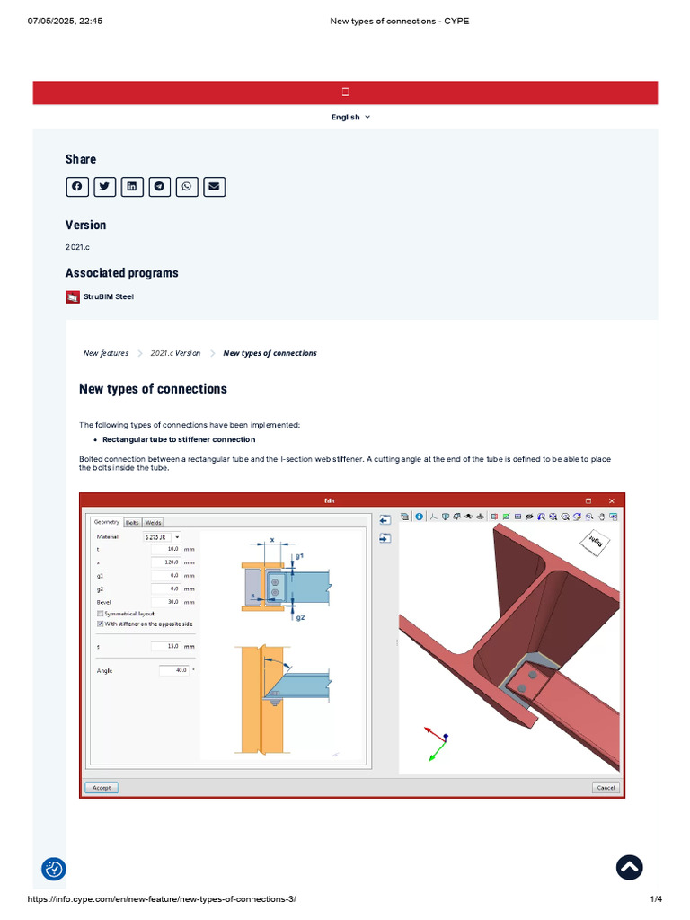 New Types of Connections - CYPE-1 | PDF | Mechanical Engineering ...