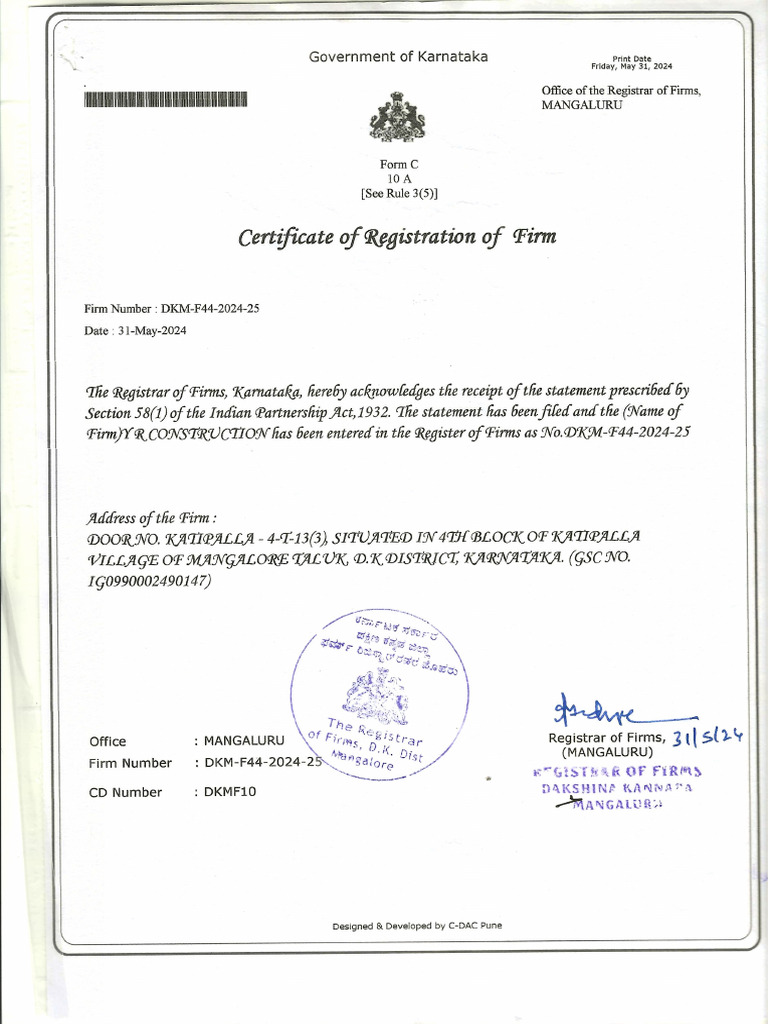Firm Registration | PDF