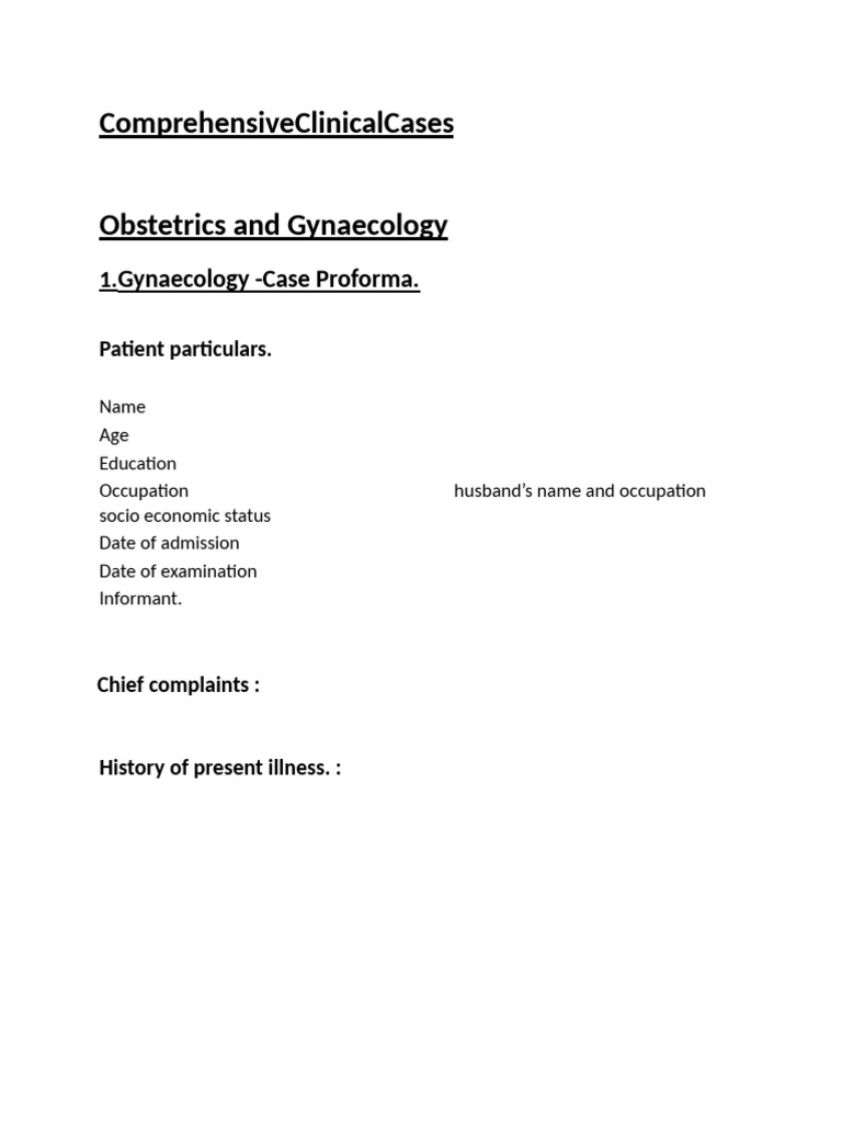 Gynaecology and Obstetrics Case Studies | PDF | Pregnancy | Human Pregnancy