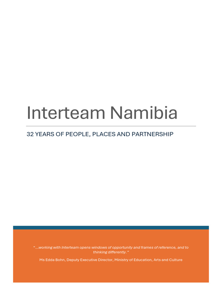 Interteam Namibia: 32 Years of Impact | PDF | President's Emergency ...