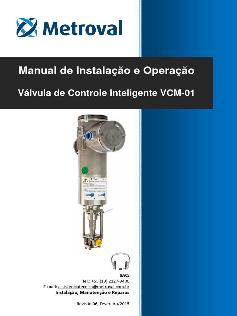 Manual Válvula Controle VCM-01: Instalação e Operação | PDF | Válvula ...