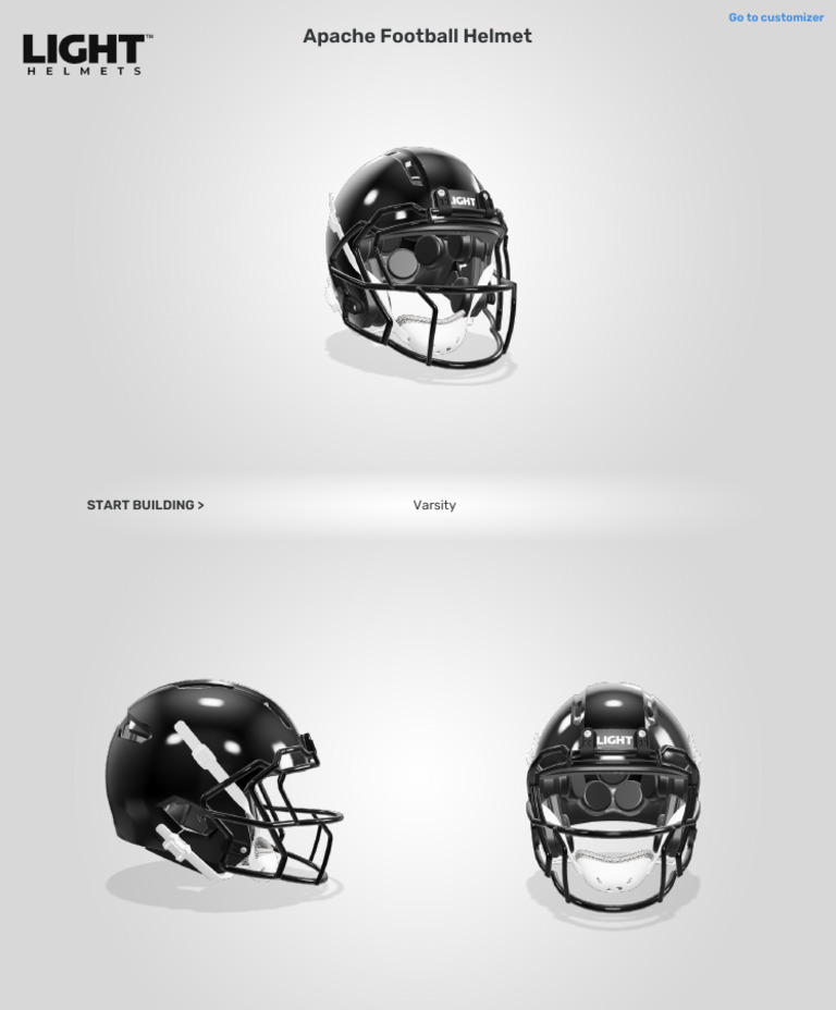 Light Helmets Apache Football Helmet Customizations (2) | PDF
