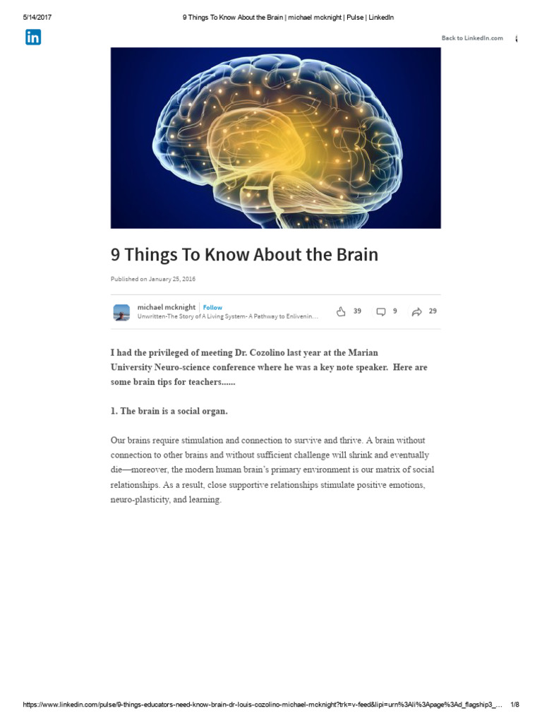 9 Essential Brain Insights for Educators | PDF | Learning | Memory