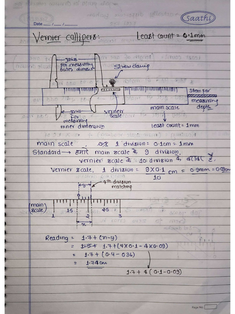 Vernier Calipers and Screw Gauge | PDF