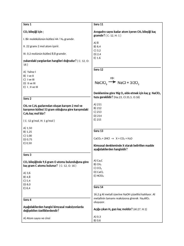 Stoichiometry OGM | PDF