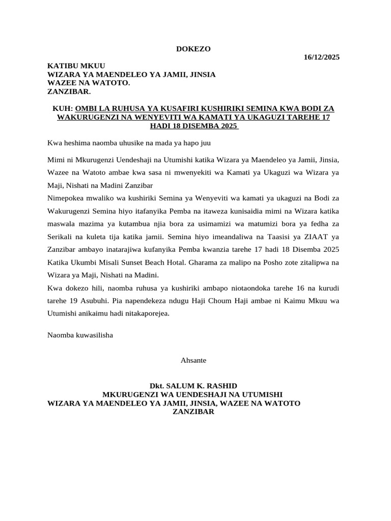 Kongamano Pemba DOKEZO | PDF