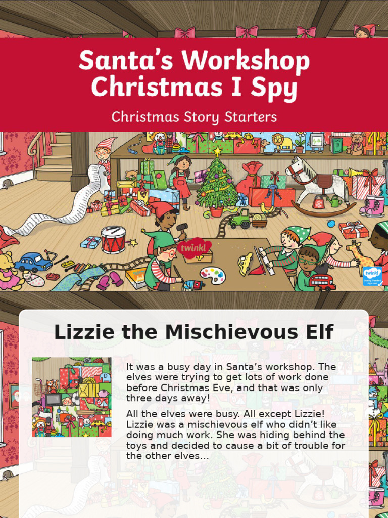 W L Foundation Phase Santas Workshop Christmas I Spy Story Starters ...