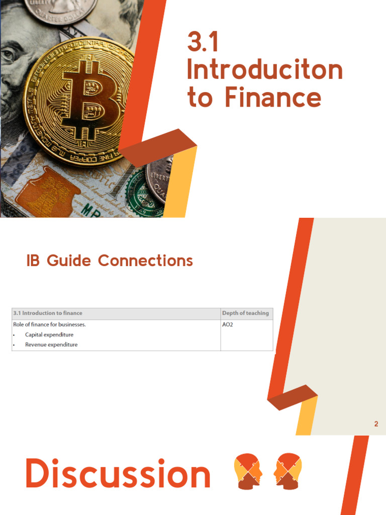 01 - IBDP Business 3.1 Introduction to Finance PowerPoint | PDF ...