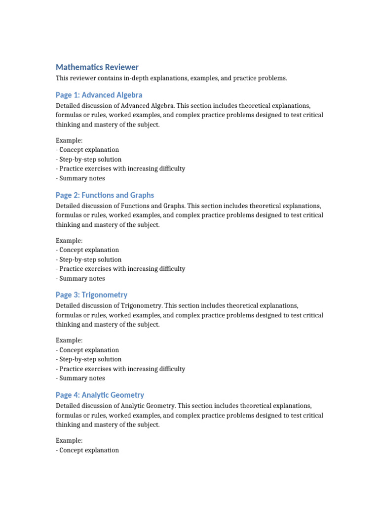 Mathematics_Reviewer | PDF | Calculus | Mathematics