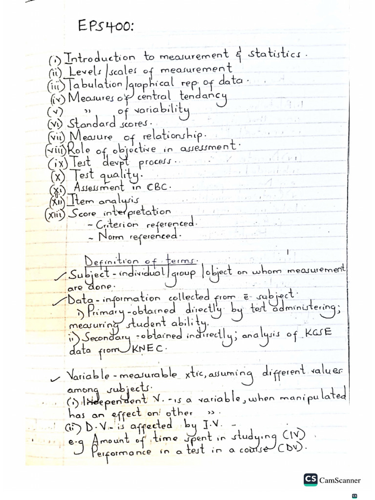 @Eps310 Updated Notes by Mairinai Philipo-1 (1) | PDF