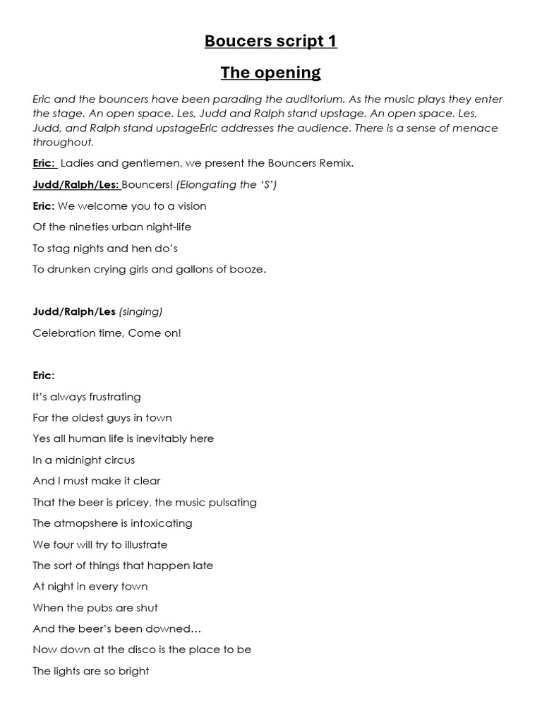 Bouncers Remix: A Nightlife Experience | PDF
