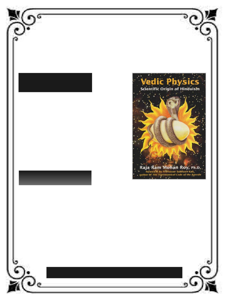Vedic Physics Scientific Origin of Hinduism 1st Edition Raja Ram Mohan ...