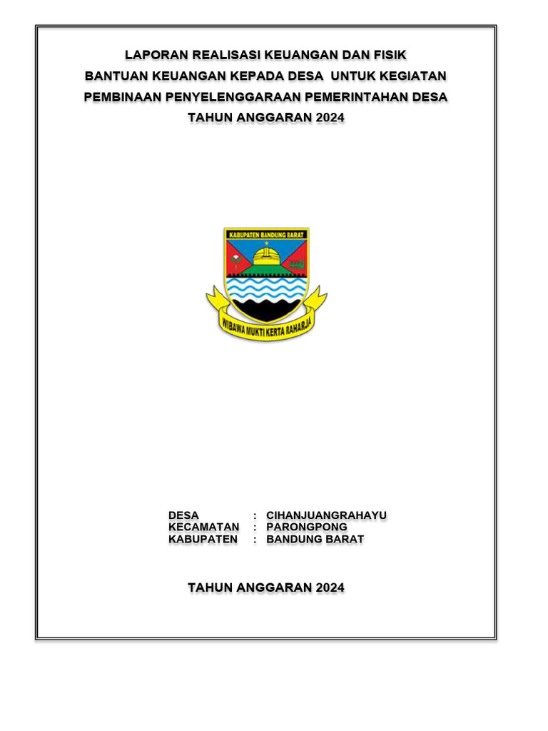 Cover Laporan Desa | PDF