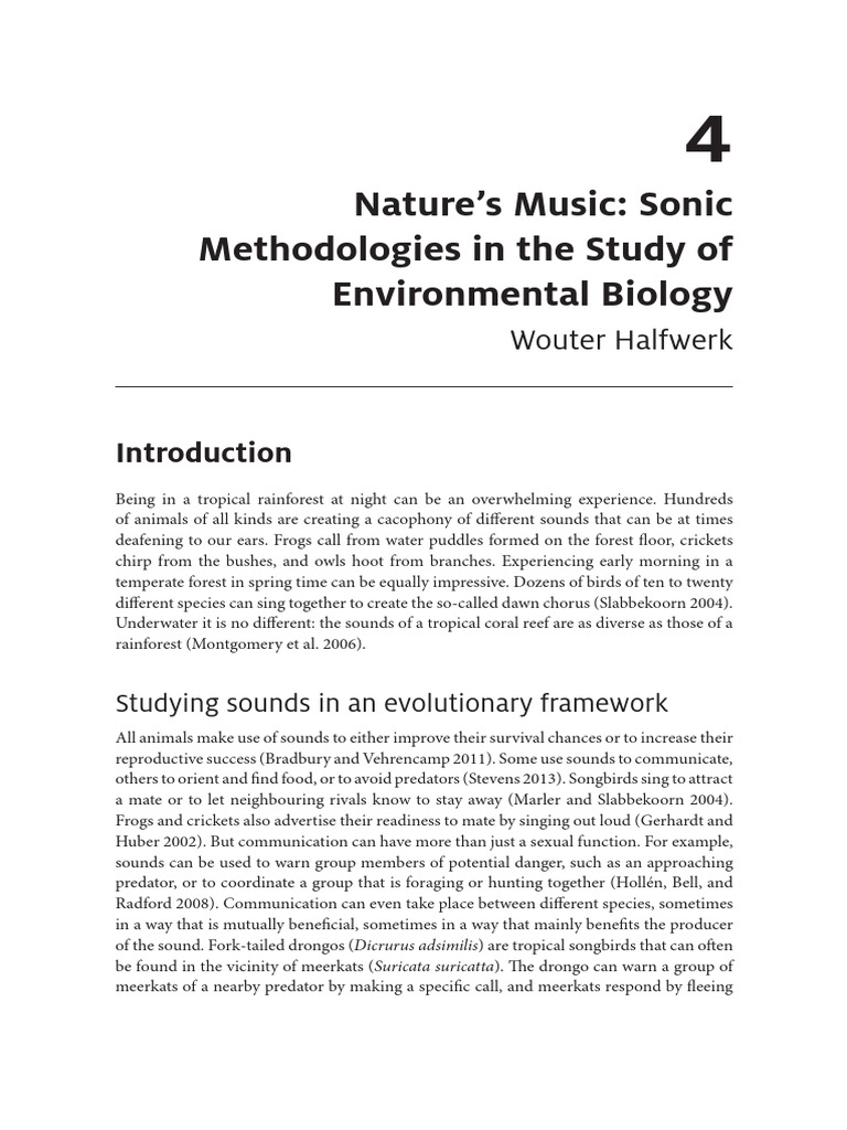 The Bloomsbury Handbook of Sonic Methodologies ---- (4 Nature’s Music ...