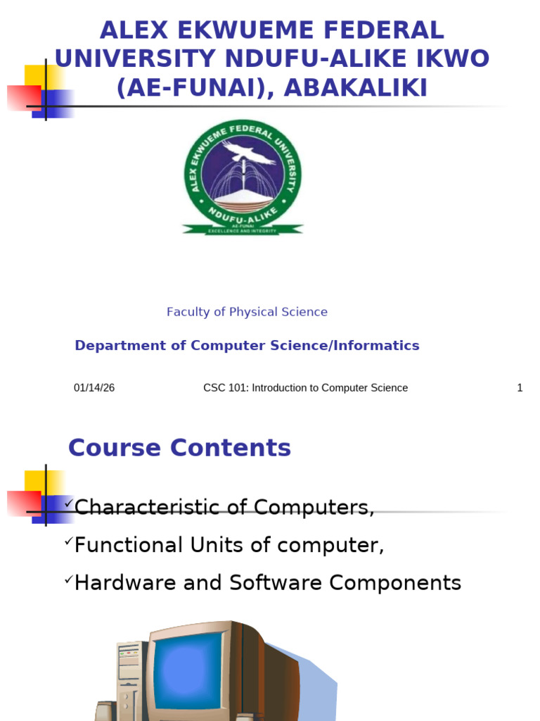 Introduction to Computer Science Basics | PDF | Computer Data Storage ...