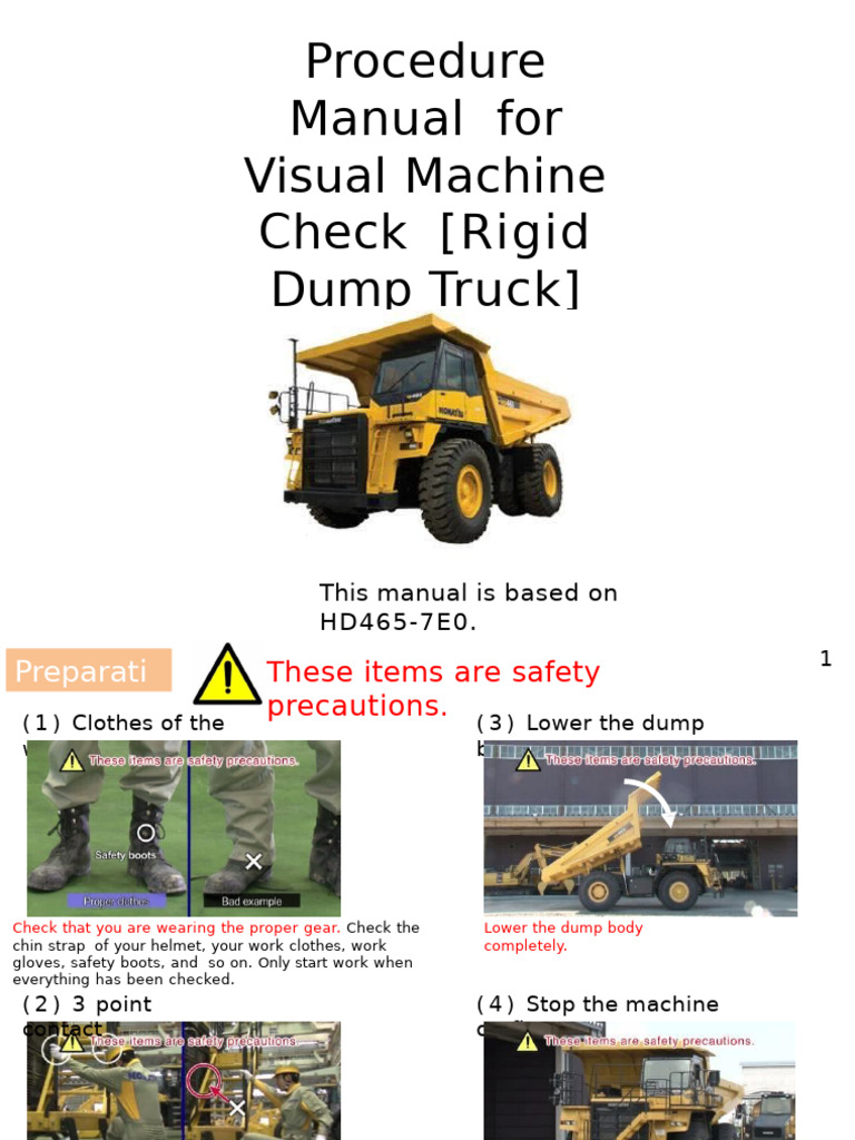 Visual Machine Check [Rigid Dump Truck] | PDF | Truck | Brake