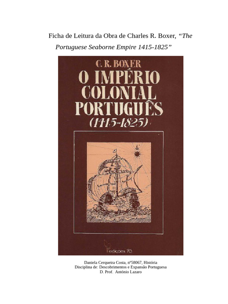 Análise da Obra de Charles R. Boxer | PDF | Portugal