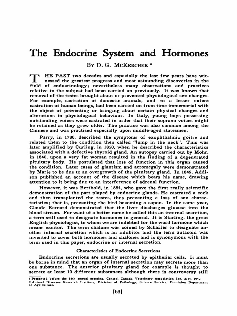 Overview of the Endocrine System | PDF | Endocrine System | Pituitary Gland