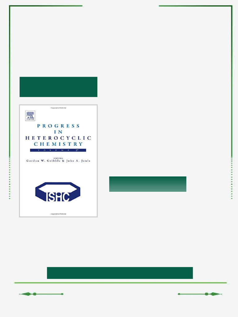 Progress in Heterocyclic Chemistry Volume 27 1st Edition Gribble ebook ...