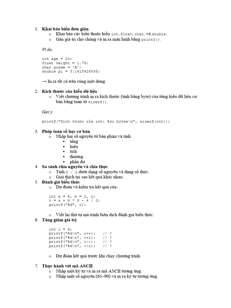 Primitive Data Types Expressions (2) | PDF
