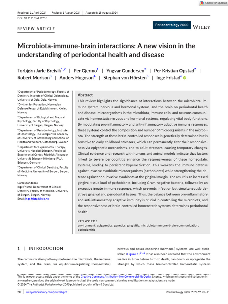 3. Microbiota-immune-brain Interactions. a New Vision in the ...