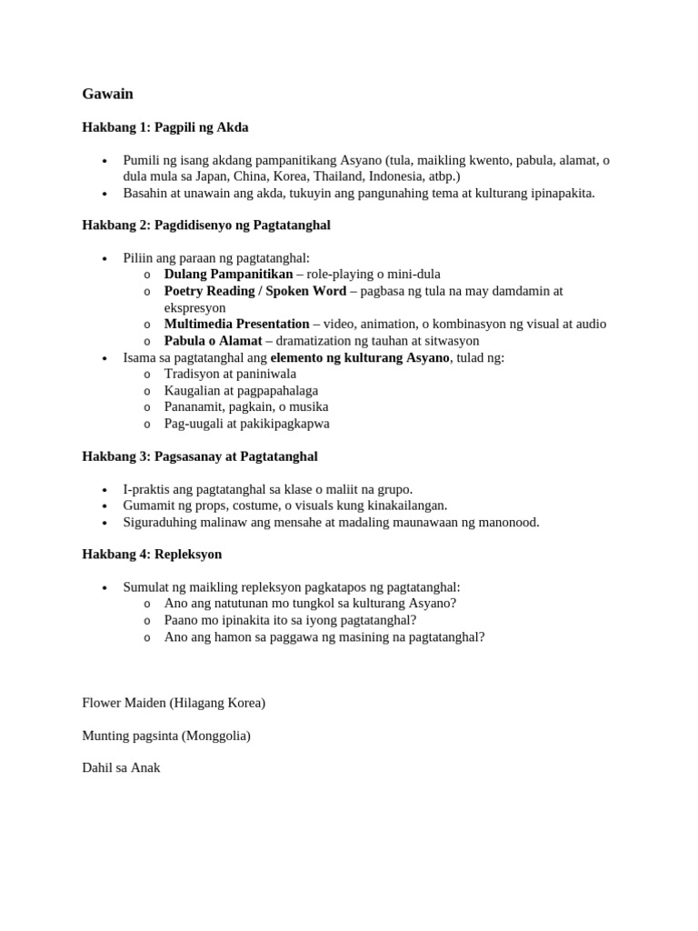 Gr.9 Performance Task | PDF