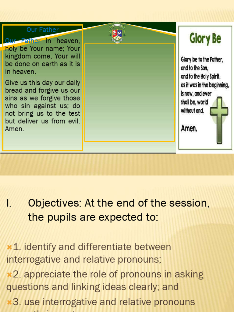 Understanding Interrogative and Relative Pronouns | PDF | Pronoun | Verb