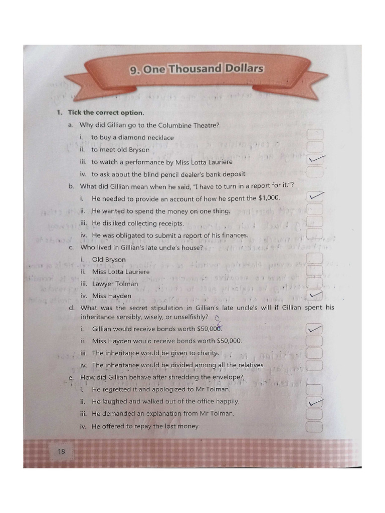 One Thousand Dollars w.b | PDF