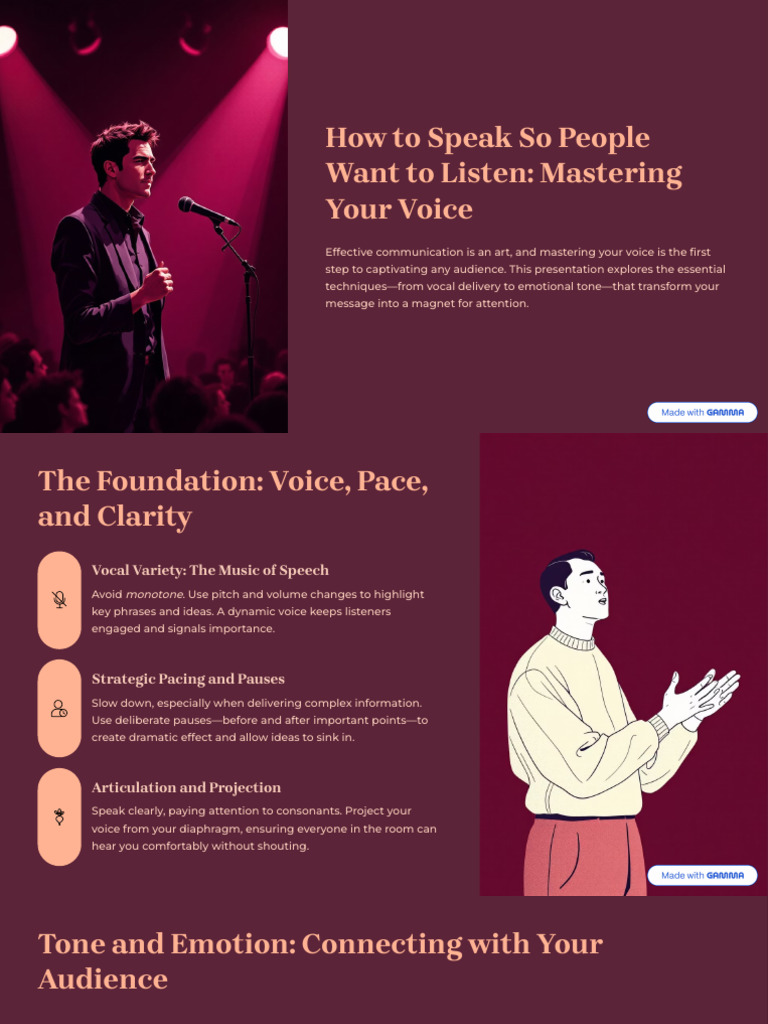 How To Speak So People Want To Listen Mastering Your Voice | PDF ...