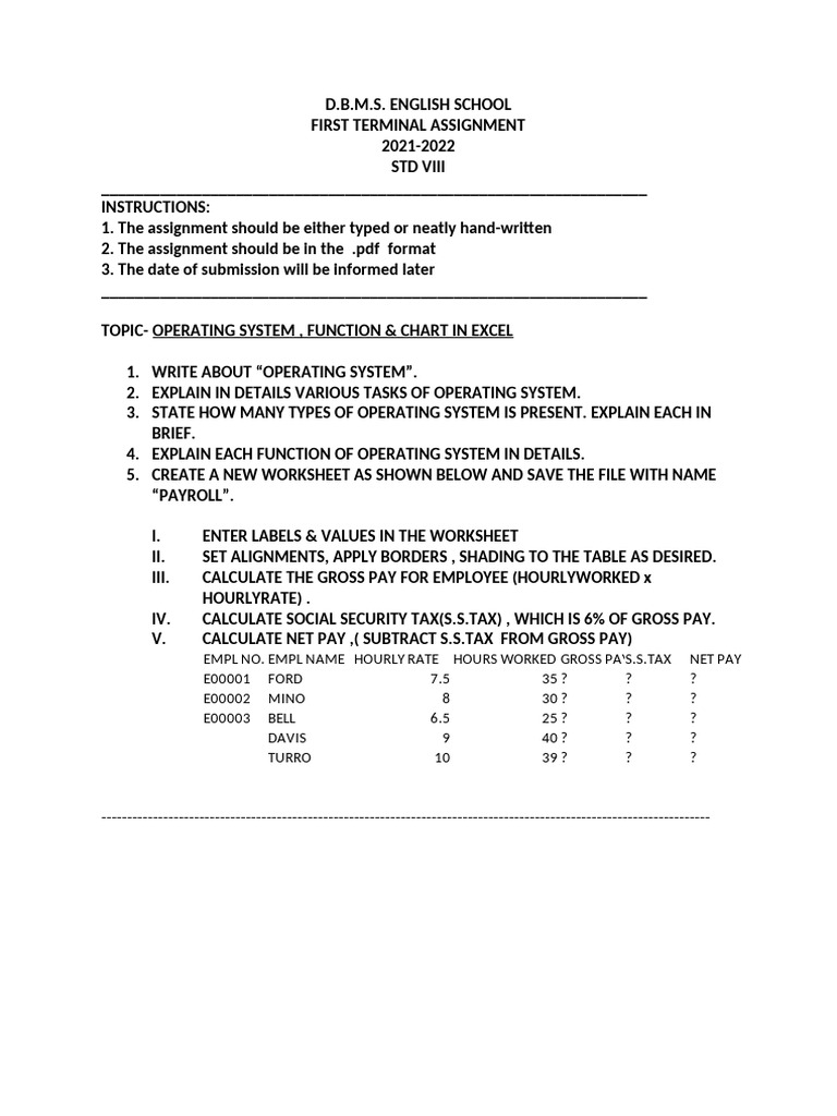 STD Viii (Project 2021) | PDF