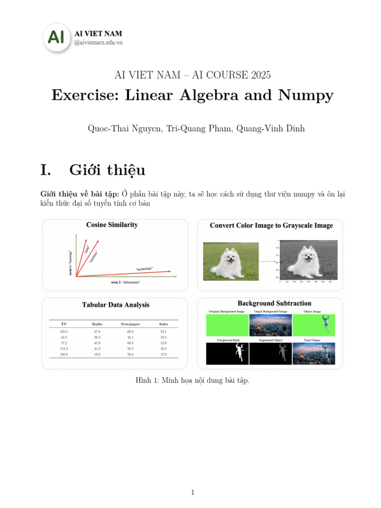 (Description) Exercise Numpy LinearAlgebra | PDF