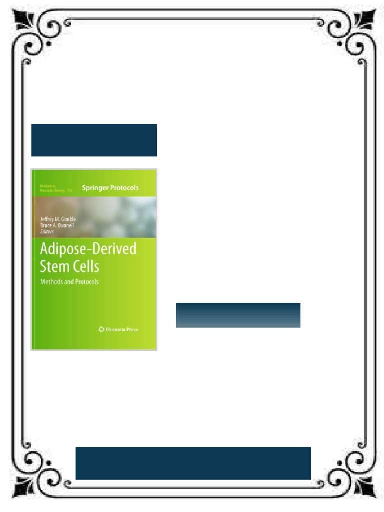 Adipose Derived Stem Cells Methods and Protocols 1st Edition Christine ...