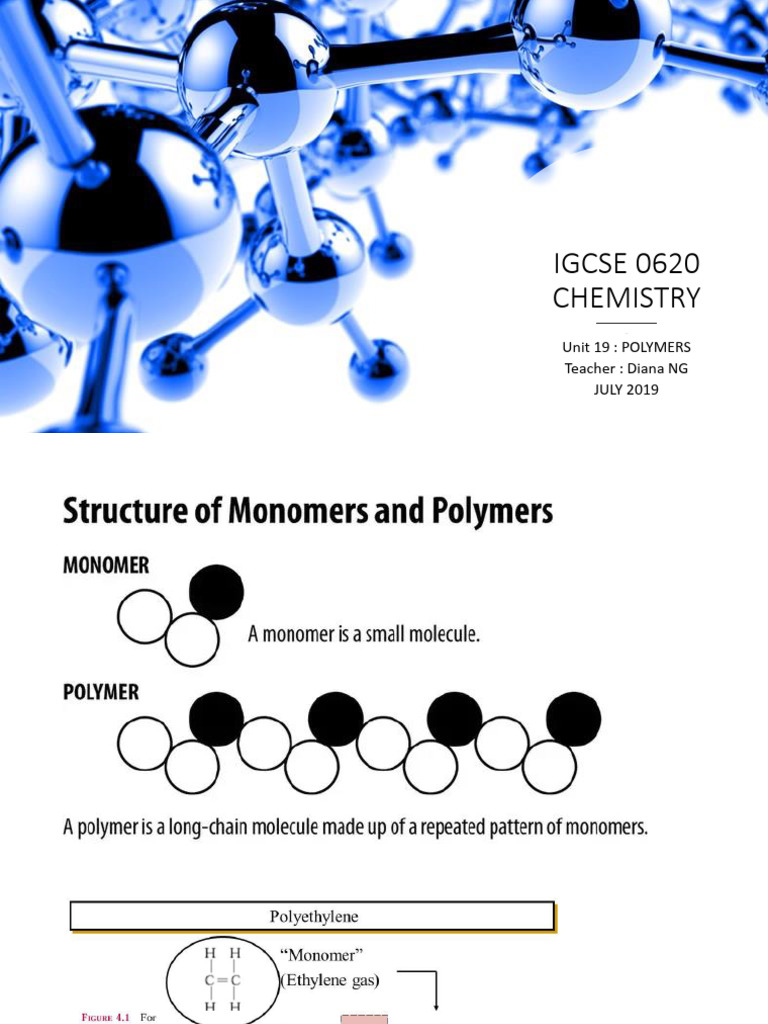 IGCSE Chemistry: Polymers Overview | PDF | Polymerization | Amorphous Solid