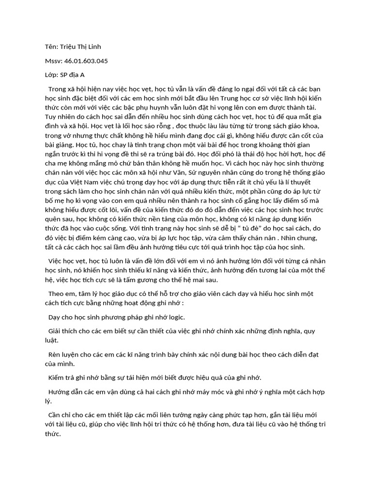 Tìm Hiểu Về Một Vấn Đề Của Lứa Tuổi HS THCS or THPT | PDF