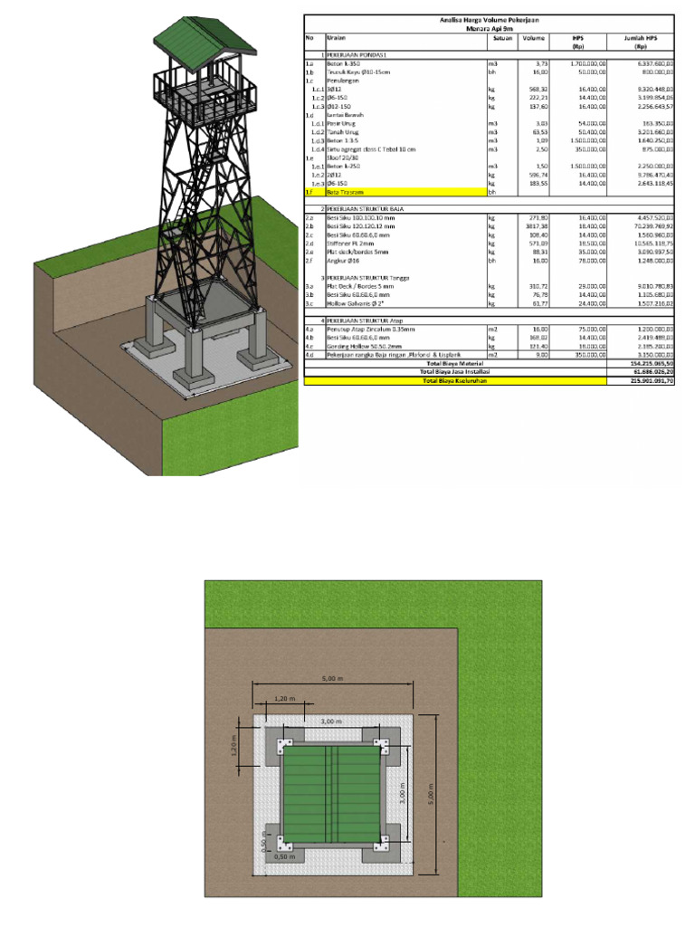 Drawing Menara Pantau | PDF