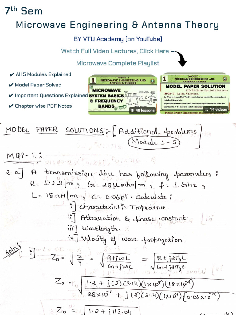 Microwave MQP Problems | PDF