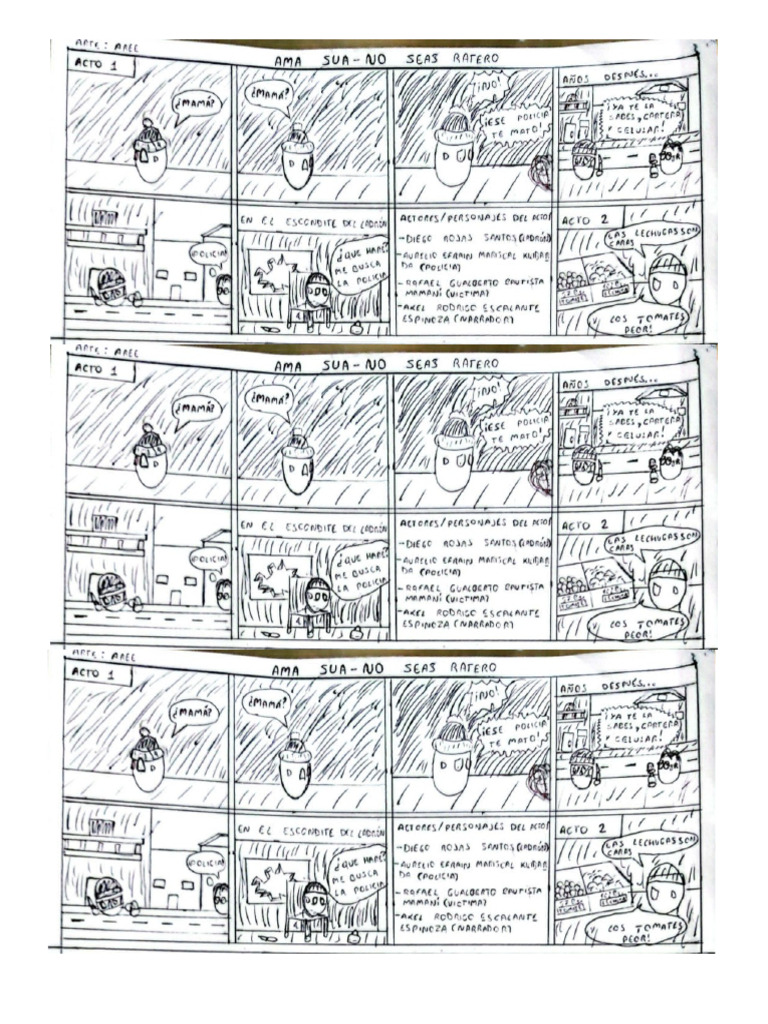 Comic Sociodrama, No Seas Ratero | PDF